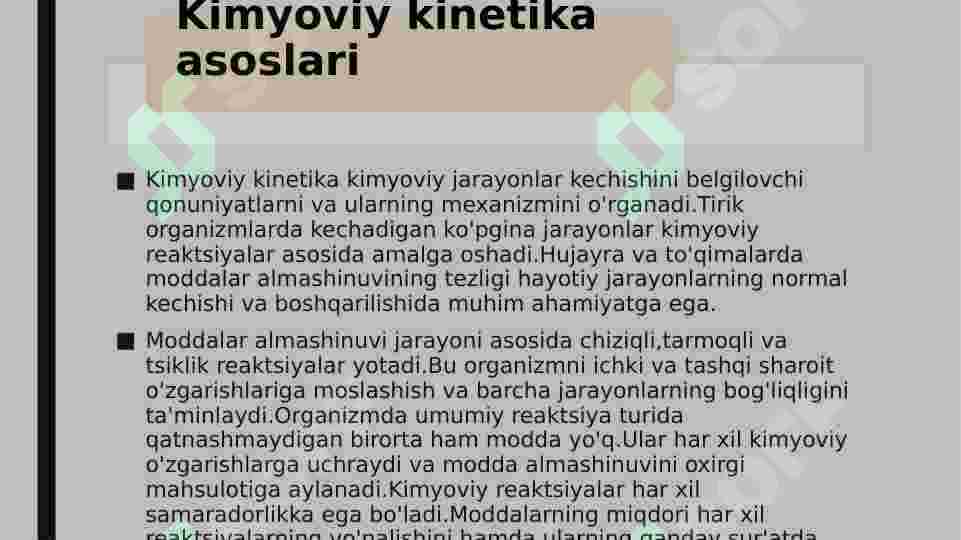 Oddiy fermentativ jarayonlar kinetikasi. Mixaelis tenglamasi va uning ...