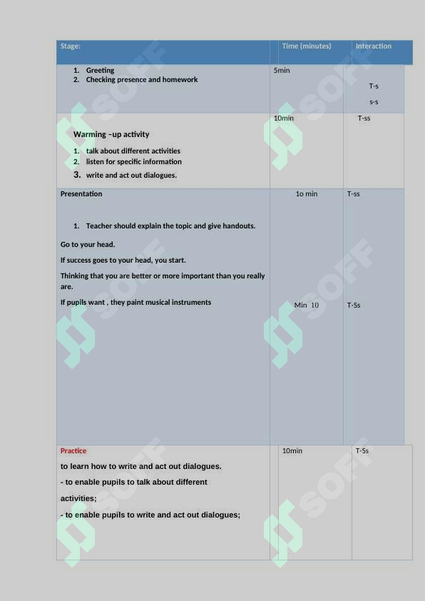 Musical instruments lesson plan