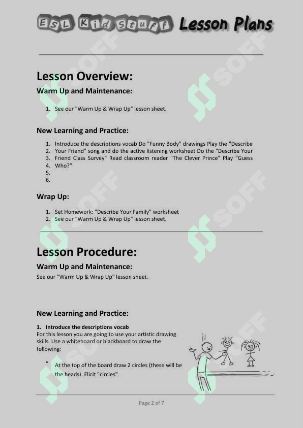 describing people lesson plan