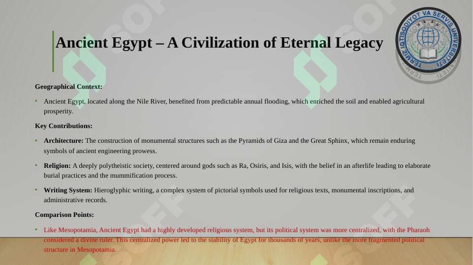 Ancient Civilizations in English: A Comparative Analysis