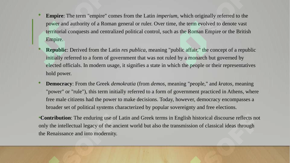 Historical Terms in English: Origins and Meanings