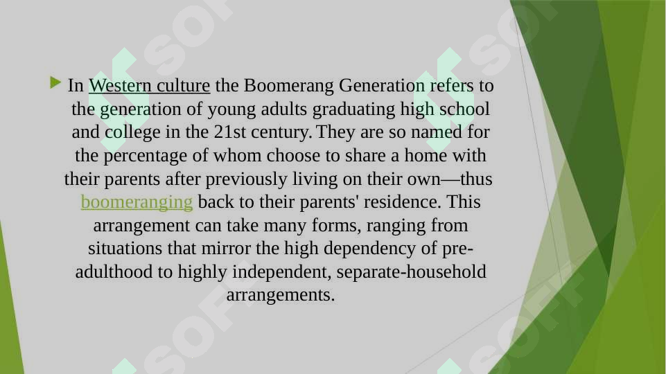 Boomerang Generation (Reading)