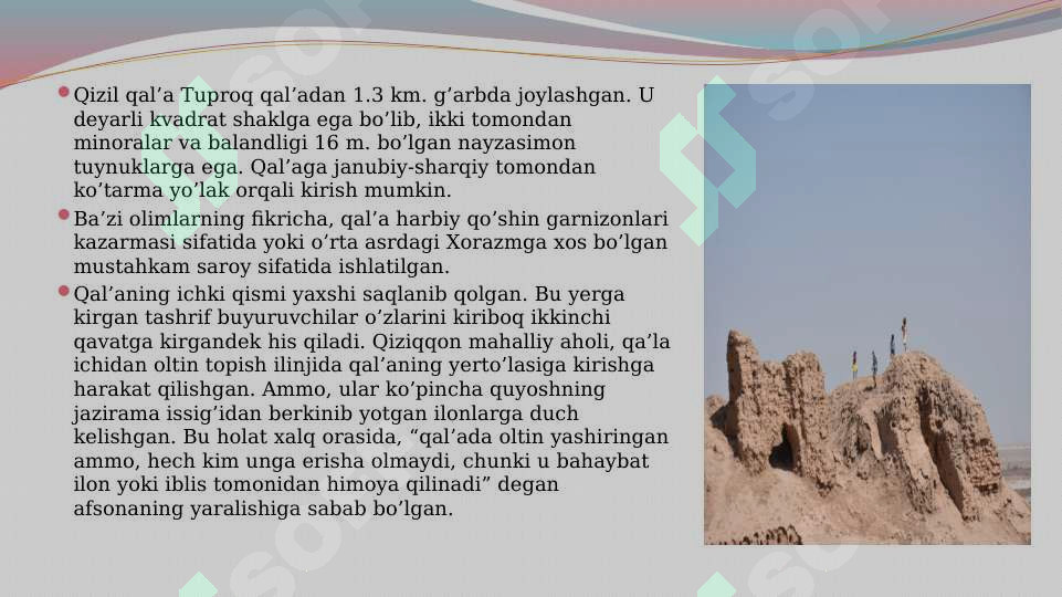 Qoraqalpog’istondagi tarixiy obidalar