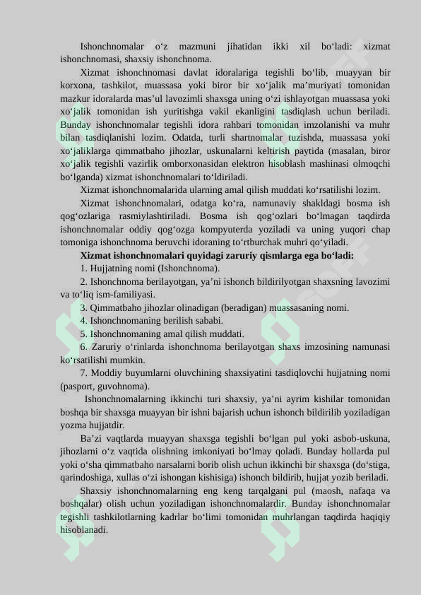 MA’LUMOT-AXBOROT HUJJATLARI: ARIZA, BAYONNOMA, BAYONNOMADAN KOʻCHIRMA ...