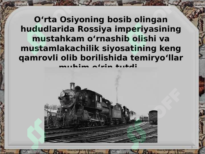 XIX asrning ikkinchi yarmi - XX asrning boshlarida Turkistonda ijtimoiy ...