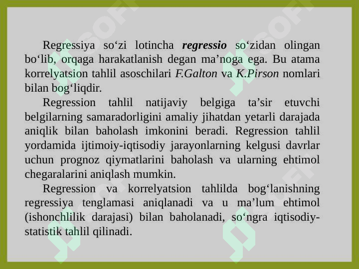 Standart masshtabdagi regressiya tenglamasi