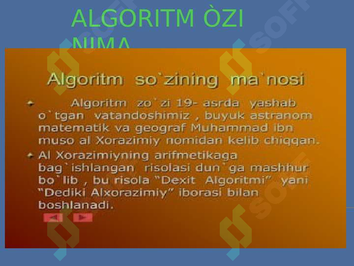 Algoritmlash va dasturlash tizimi
