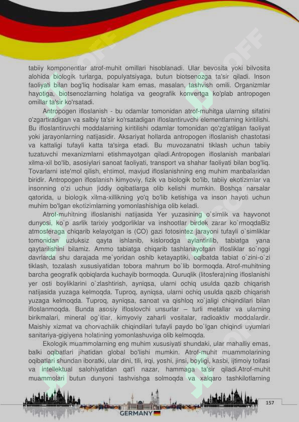 Antropogen omillar taʼsirida vujudga kelgan