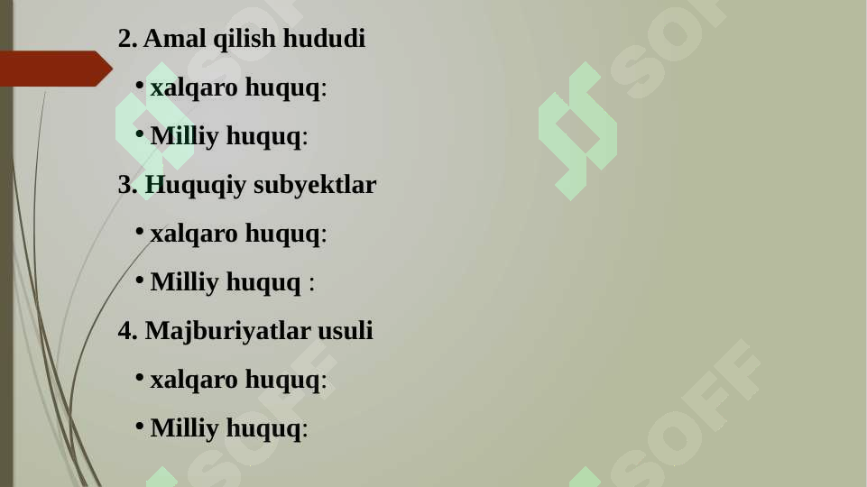 Xalqaro huquq va milliy huquqni òzaro munosabati