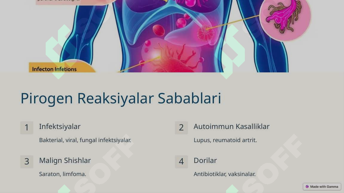 Pirogen Reaksiyalar: Sabablari va Klinikasi diagnostikasi va birinchi ...