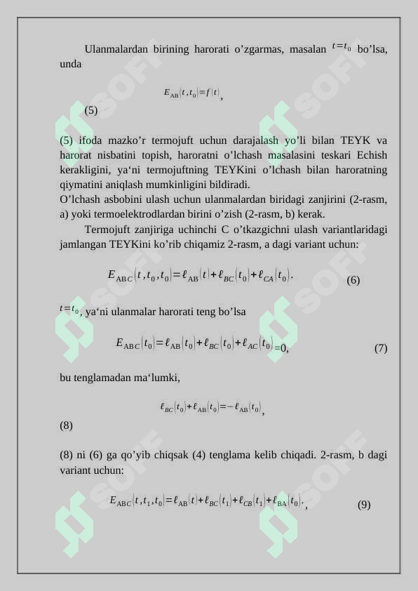 termoelektrik termometrlarning ishlash prinsipi