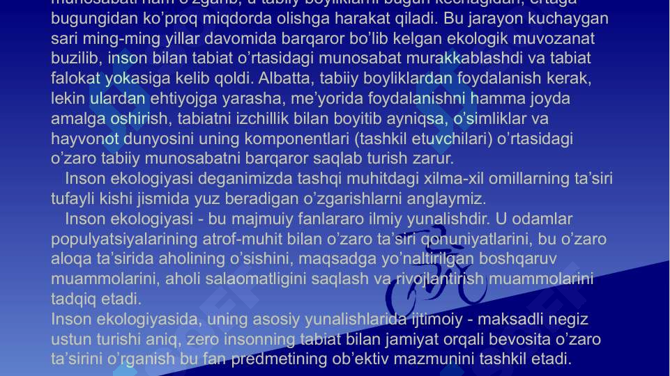 Ekologiya va inson salomatligi