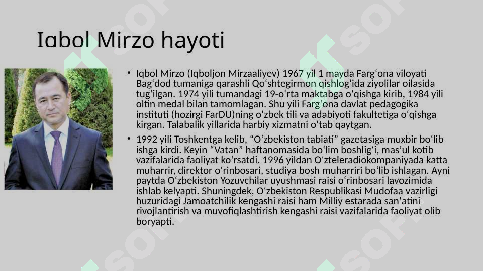 Iqbol Mirzo “Bonu” romani