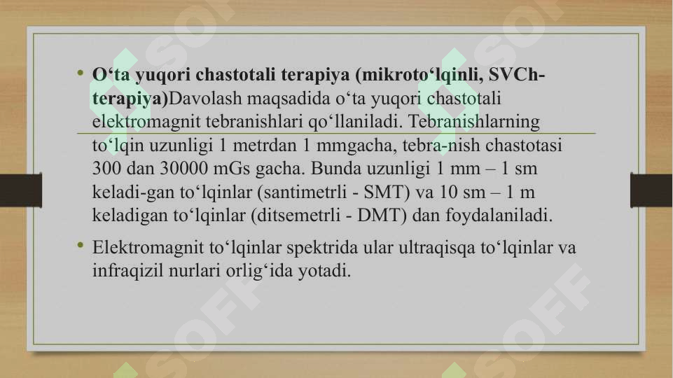 YUQORI VA PAST DARAJALI FIZIOTERAPIYA APPARATLARI VA ULARNING ISHLASH ...