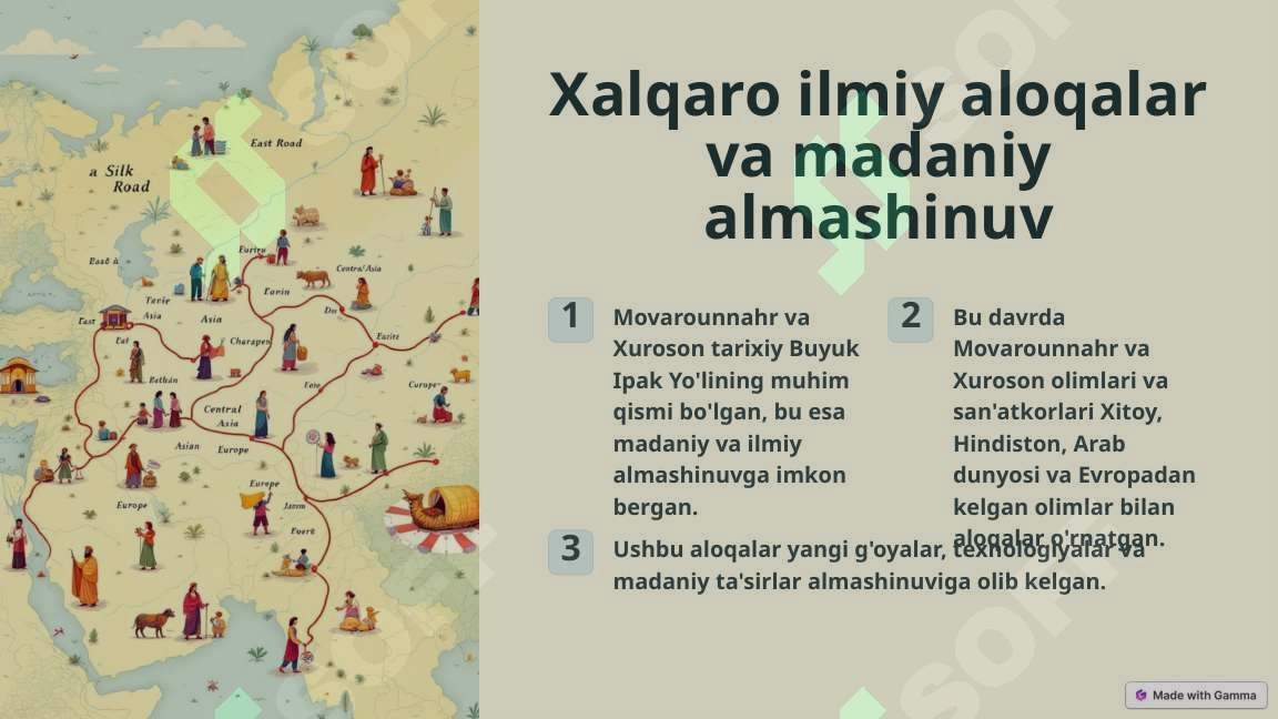 XIV asrning ikkinchi yarmi – XV asrda Movarounnahr va Xurosonda madaniy ...