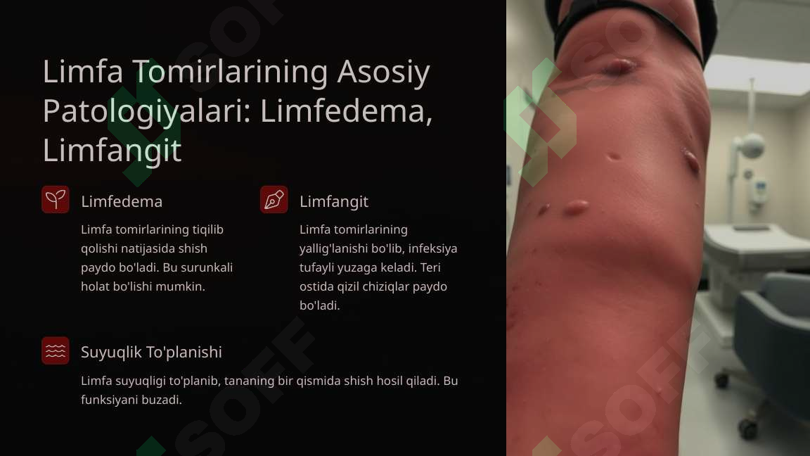 Vena va limfa tomirlari patologiyasi. Tomirlarga aralashishdagi ...