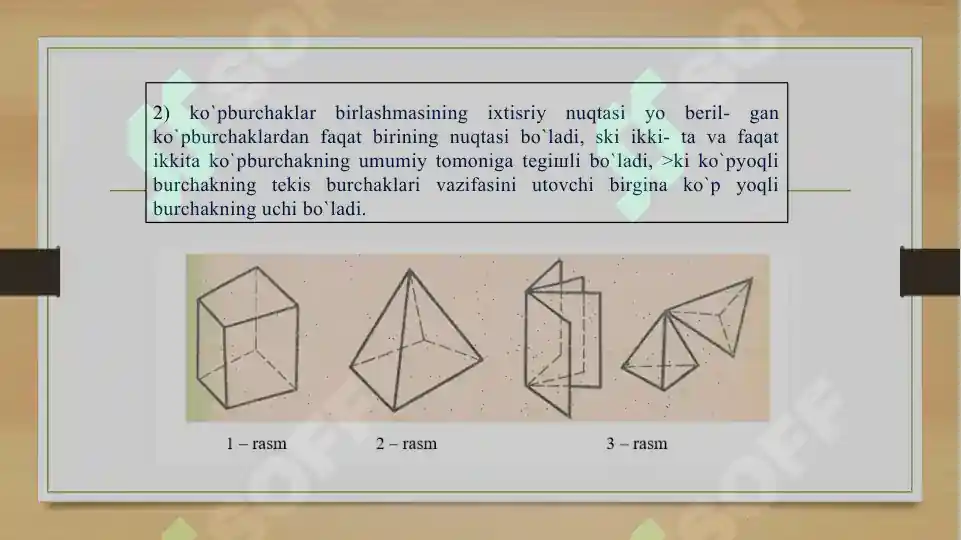 Ko'pburchaklar perimetri hamda yuzasini hisoblash, perimetr va yuza