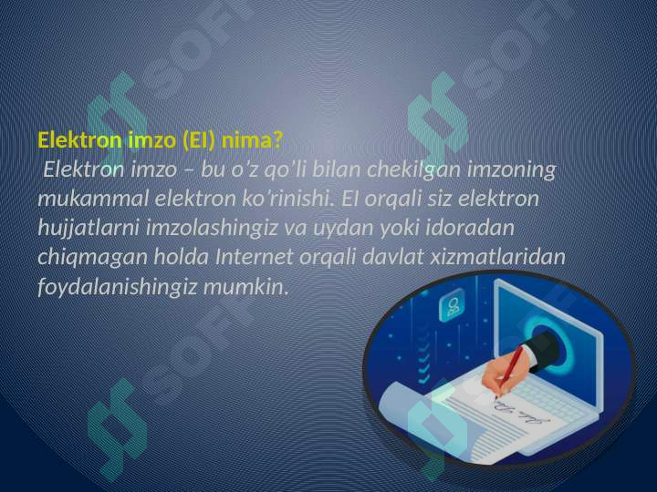 Elektron raqamli imzo va uning zmonaviy turlari