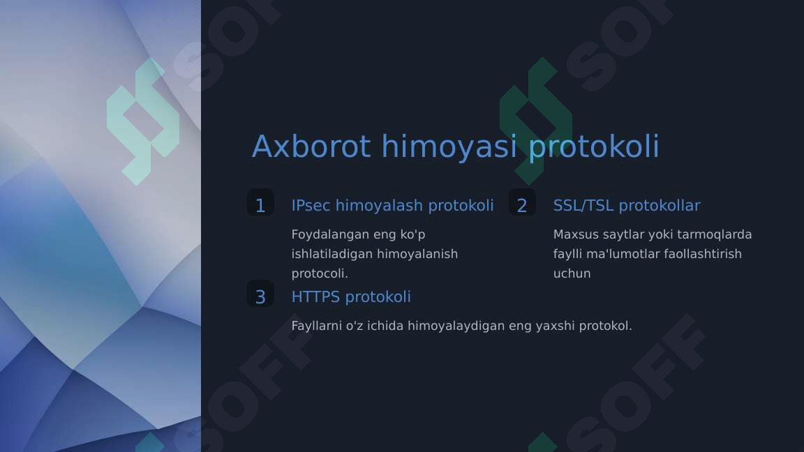 Axborot himoyasi protokoli. Antiviruslar va fayervollar