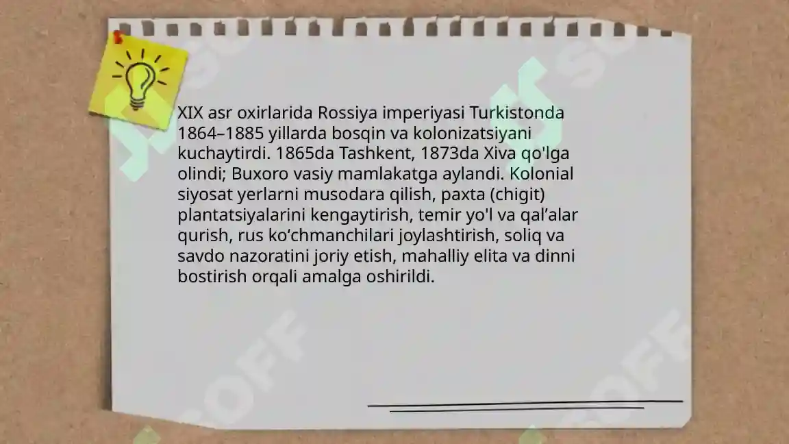 Turkiston XIX asr oxirlarida milliy uyg’onish jarayonlari