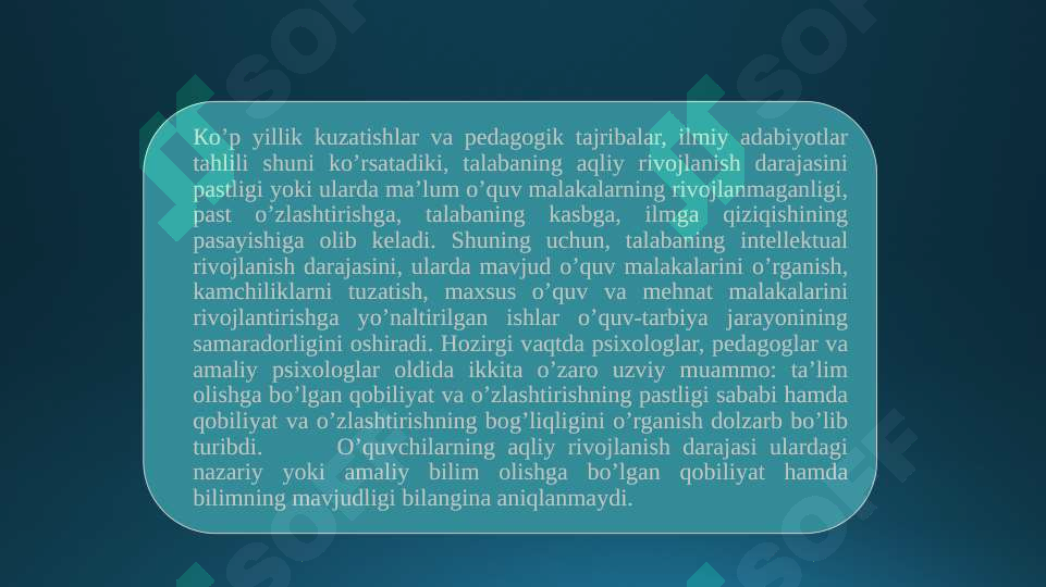 INSON PSIXOMOTORIKASI XARAKTERISTIKASINI ANIQLASH