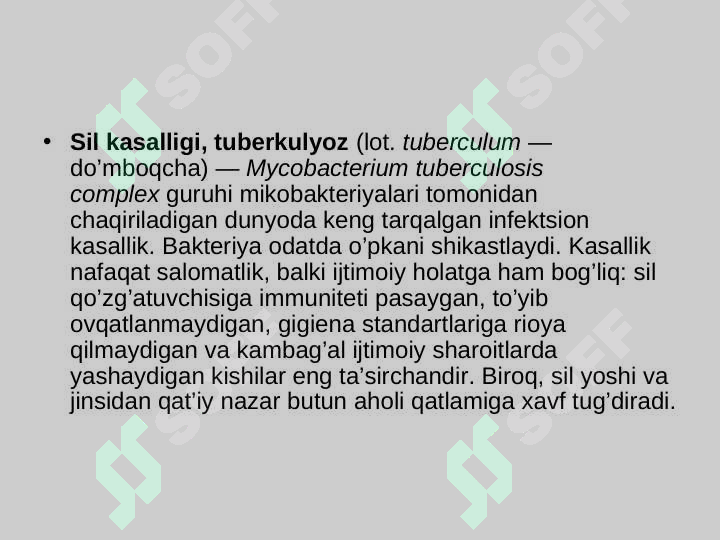 Tuberkulyoz patogenezi