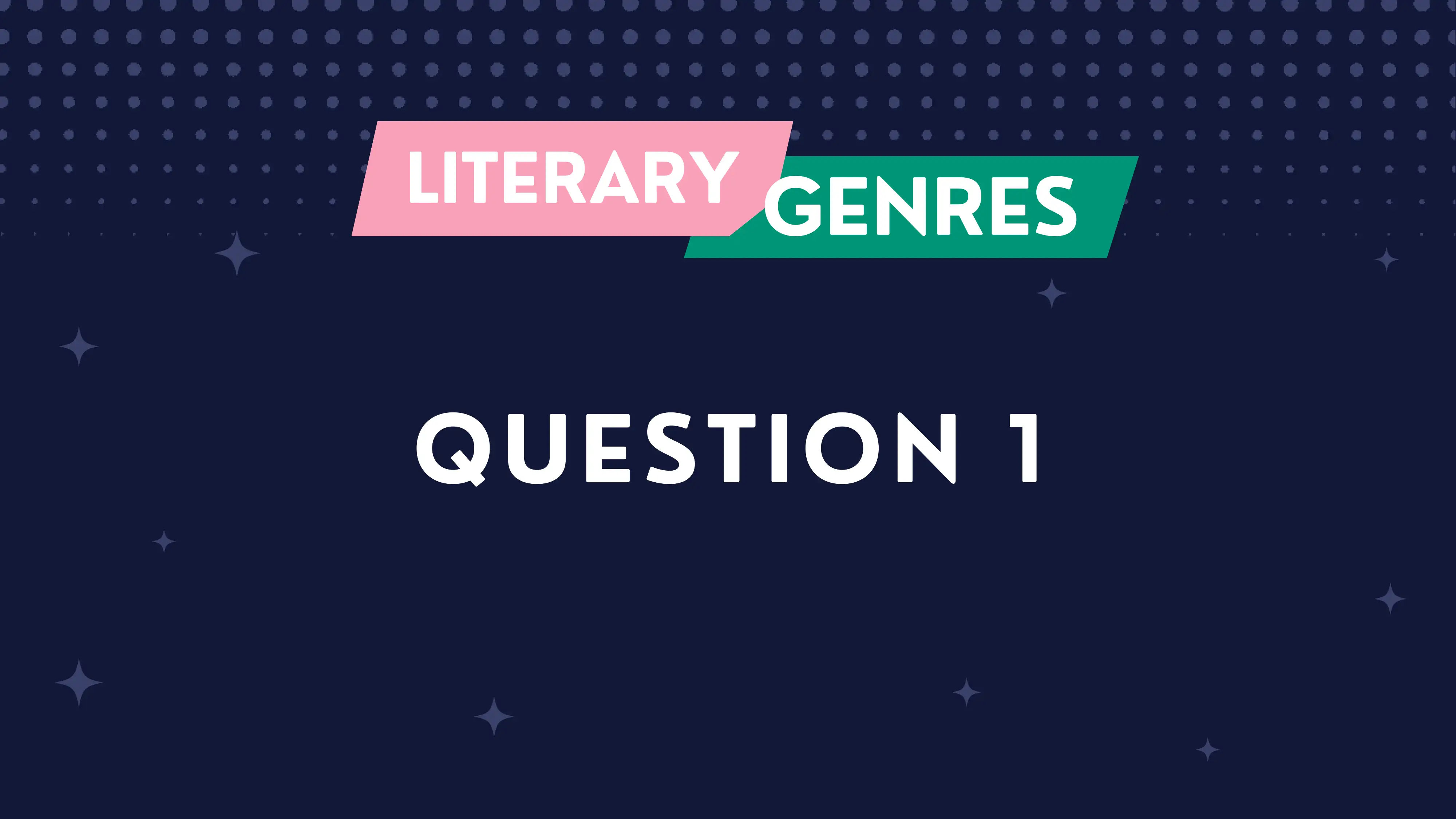 Quizzes about English literature genres.