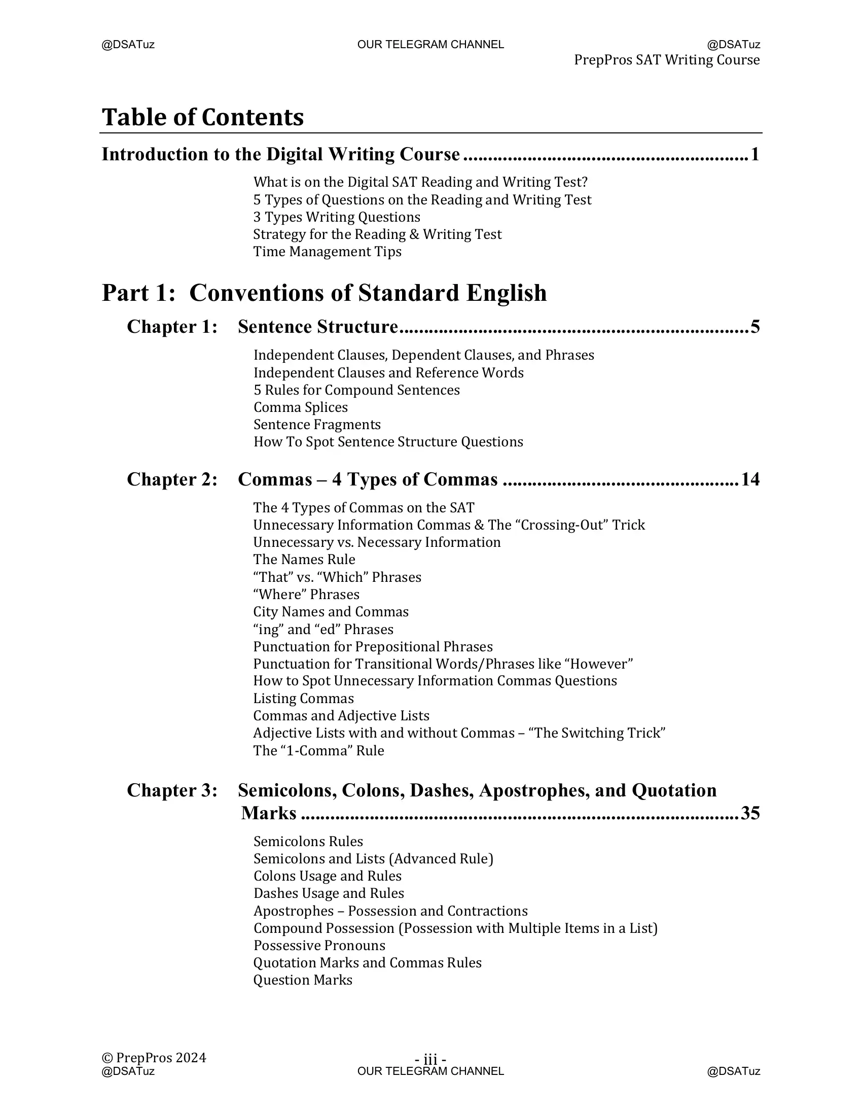 Digital SAT Writing Course