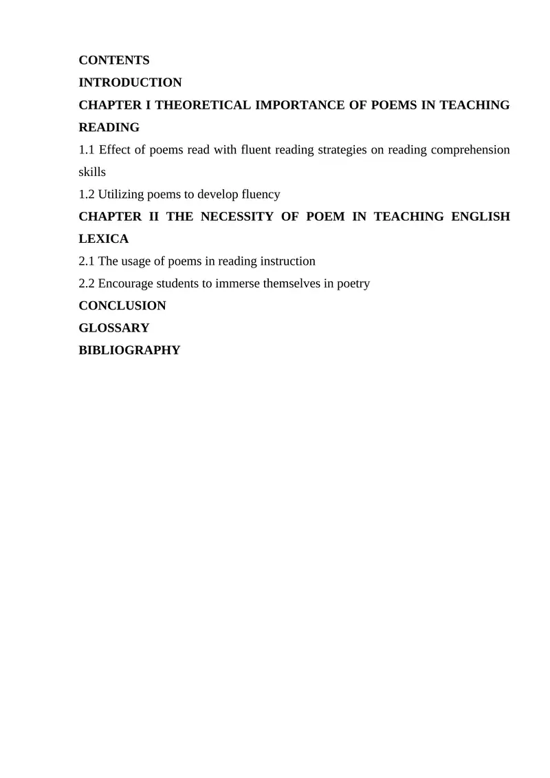 Teaching fluent reading of English poems