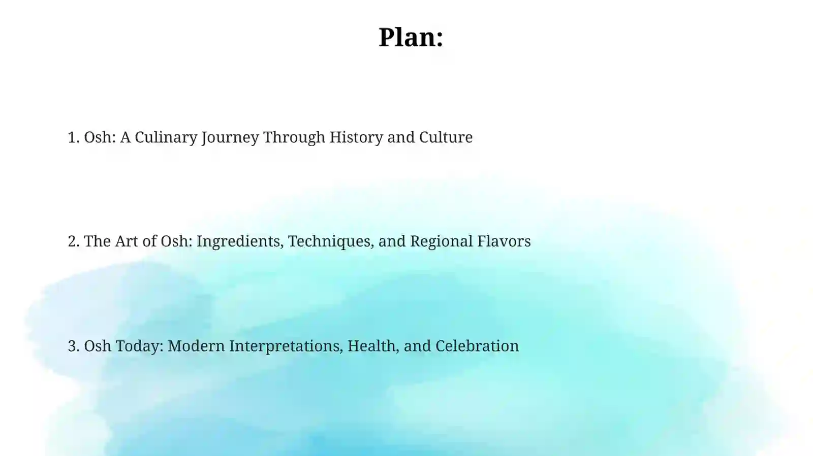 Osh: A Culinary Journey Through History and Culture