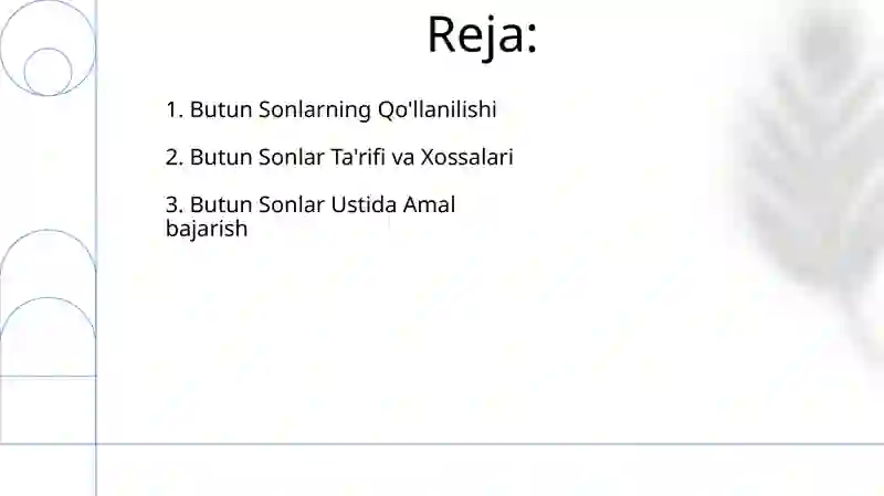 Nomanfiy butun sonlar va ularning xossalari
