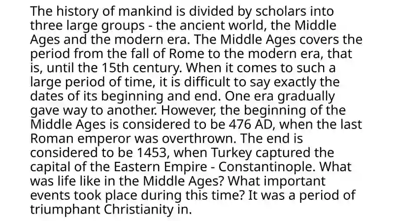 Life in the Middle Ages