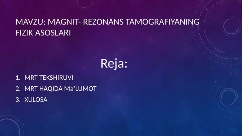 Magnit-rezonans tomografiya (MRT)