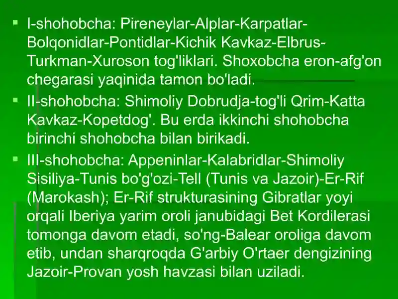 Alp-Himolay Alp burmachanligi Neotetis kamari geologik tuzilishi va ...