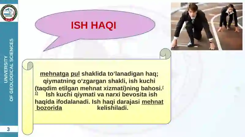 ISH HAQI VA MEHNAT MUNOSABATLARI