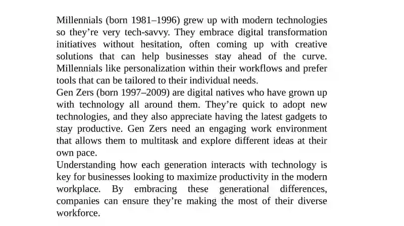 How Different Generations use Technology Differently in the Workplace