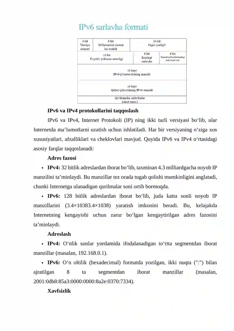 IPv6 protokoli