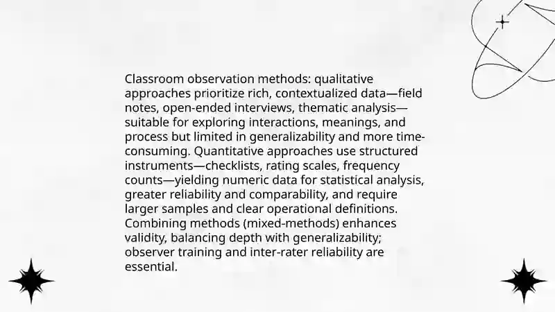 Classroom Observation Methods