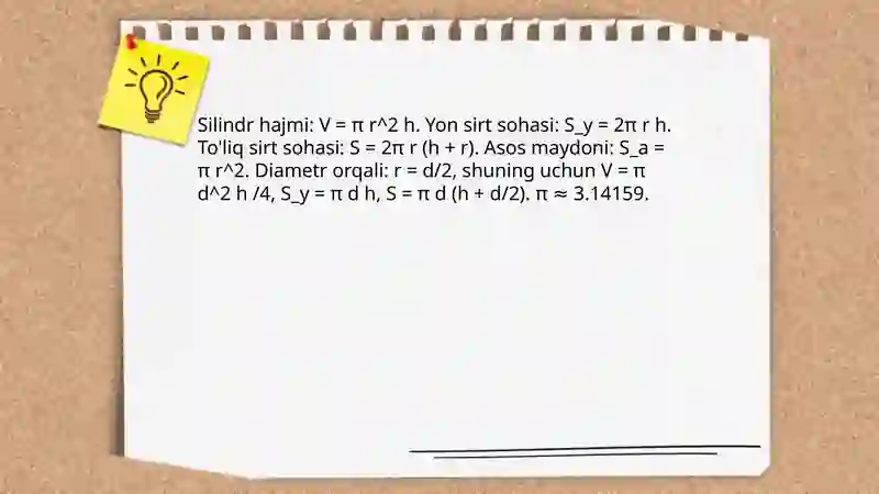 Aylanma jismlar, ularning sirtlari va hajmlari. Fazoviy figuralarning ...