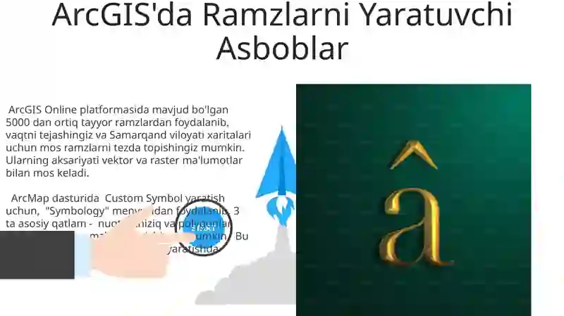 Arc GIS dasturida simvollar yaratish va ular ustida ishlash