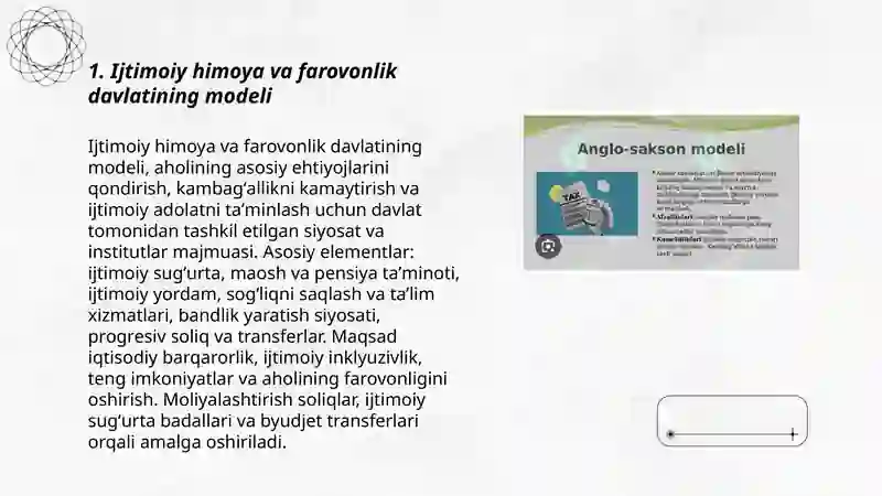 Ijtimoiy himoya va farovonlik davlatining modeli