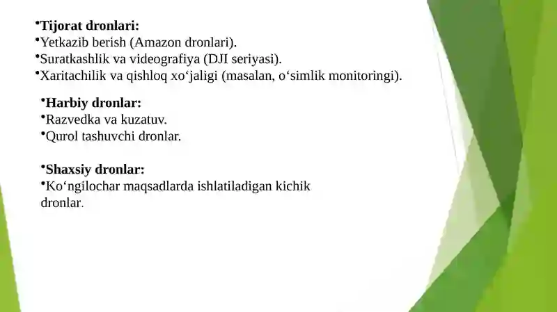 Dronlar haqida malumotlar