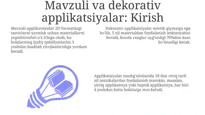 Mazmunli va bezakli applikatsiyalar