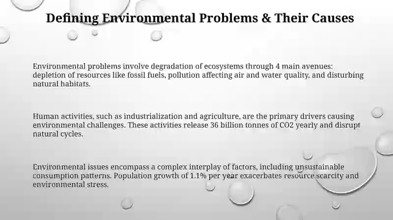 Understanding Environmental Problems: Scope and Impact