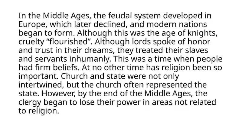 Life in the Middle Ages