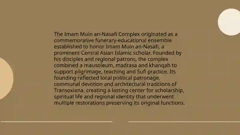The Imam Muin an-Nasafi Complex