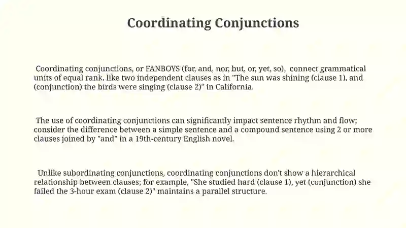 Conjunctions and their functions in English Grammar