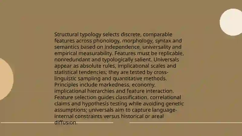 Structural and Genetic Typology: Principles and Differences