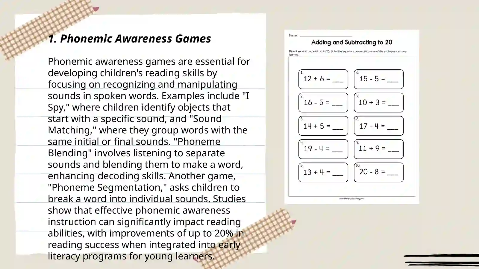 Phonemic Awareness Games