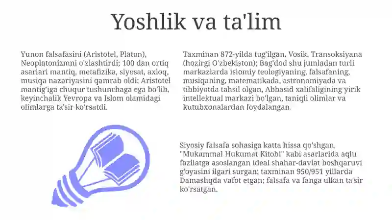 Abu Nasr Forobiy hayoti va ijodi